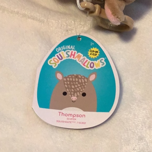 Kellytoy | Toys | Thompson The Armadillo 3 Inch Squishmallow Clip Kellytoy Squishmallows | Poshmark